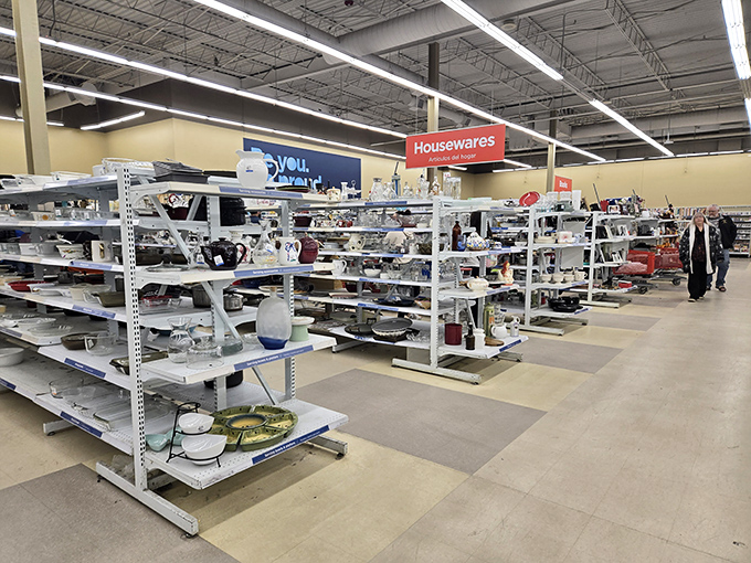 The housewares section: where someone else's "I don't need this anymore" becomes your "How did I live without this?"