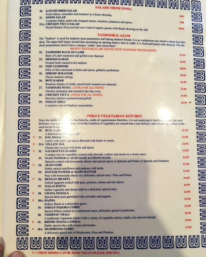 The menu reads like a passport to regional Indian specialties, with vegetarian options that could convert even the most dedicated carnivore.