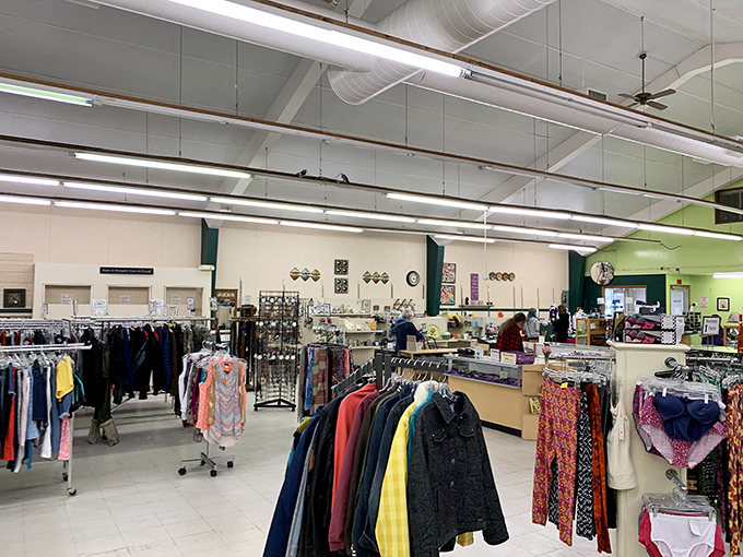 Spacious aisles and organized displays shatter thrift store stereotypes&mdash;no archaeological digging required to find your next favorite outfit.