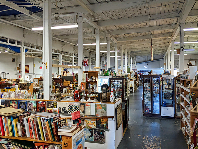 Booths and displays stretch as far as the eye can see, creating that perfect maze where getting lost is actually the point.
