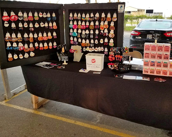 A kaleidoscope of handcrafted earrings awaits new homes. Each pair tells a different story&mdash;which one matches yours?