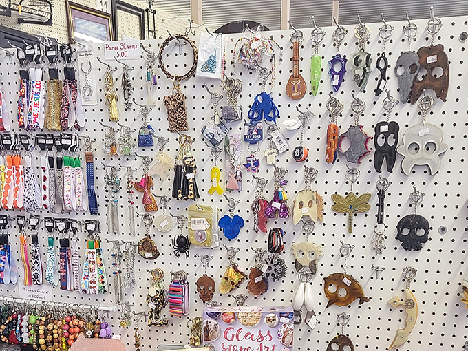 Not just keychains, but tiny portals to personality. One person's quirky skull is another's perfect Mickey Mouse momento.