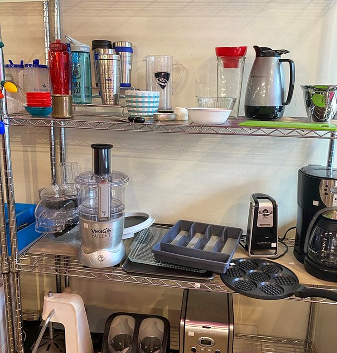 Kitchen gadget heaven! One person's abandoned Veggie Bullet is another's culinary revolution waiting to happen.