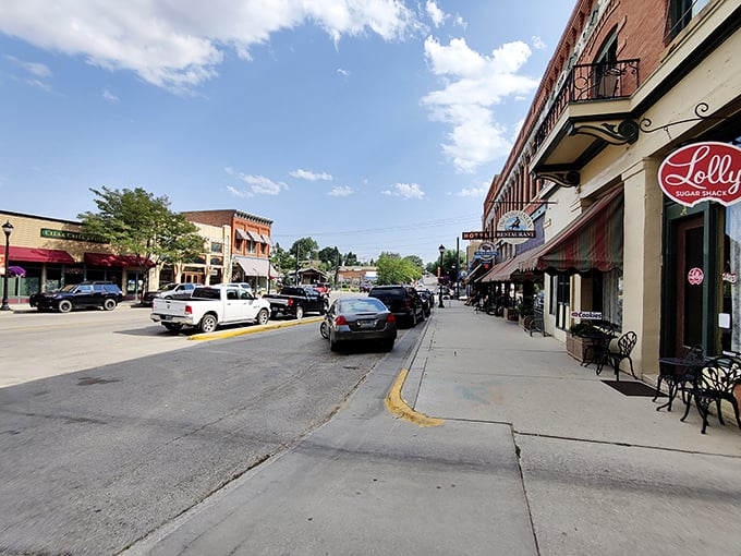 Lolly's Sugar Shack beckons from this corner of Main Street, promising coffee that doesn't need fancy Italian names to taste magnificent.