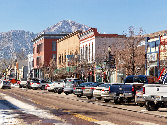 Where pickup trucks outnumber parking meters and the mountain backdrop serves as nature's version of a corner office with a view.