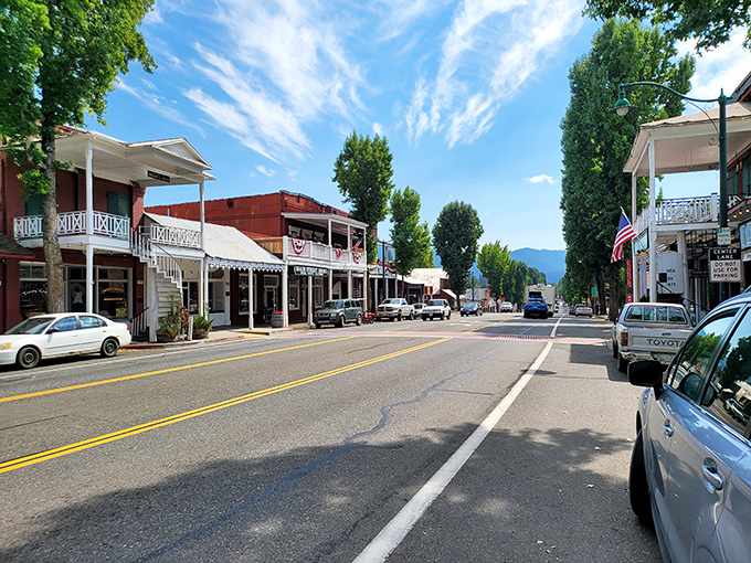 Those Western-style balconies aren't just for show&mdash;they're perfect perches for watching small-town life unfold at its own delightful pace.
