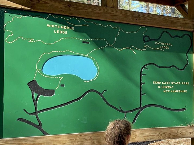 The park's trail map reveals the adventure possibilities&mdash;like a menu where every option promises satisfaction.