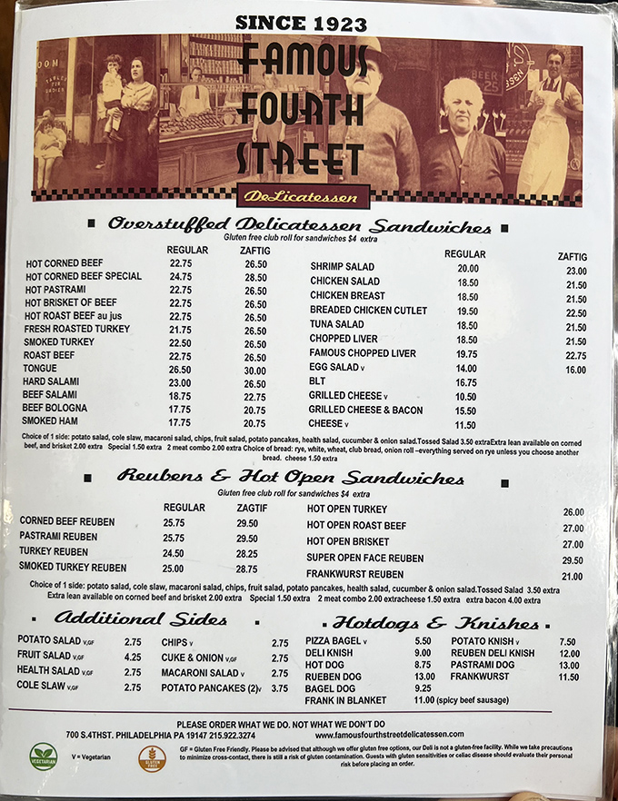 The menu reads like a love letter to Jewish deli classics &ndash; where "regular" sandwiches could feed a family and "zaftig" means you might need a doggy bag.