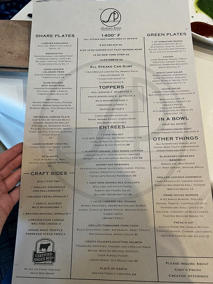 When a menu lists "1400&deg; F" at the top, you know they're not playing around with their steak game.