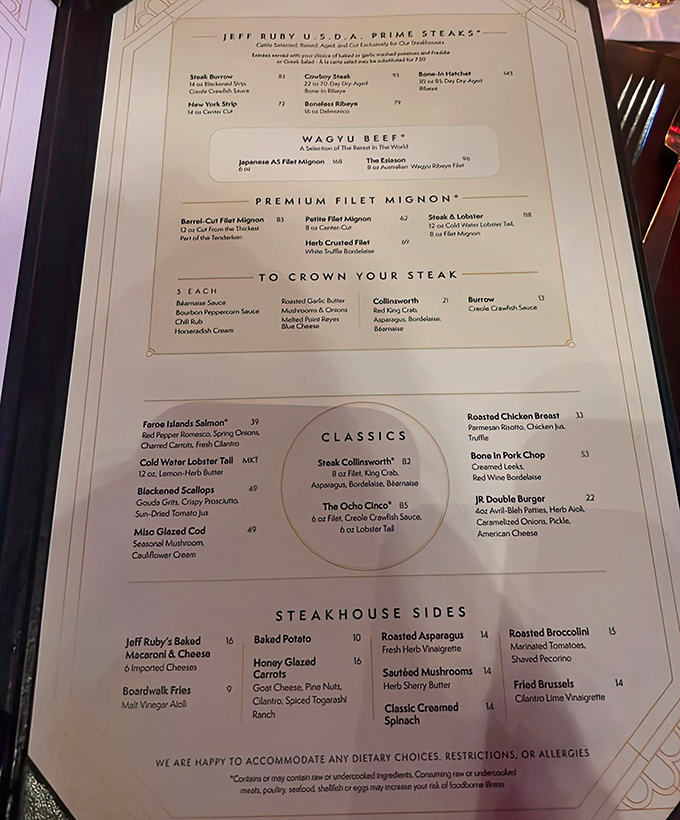 A menu that reads like beef poetry &ndash; each cut described with the reverence usually reserved for fine art or first loves.