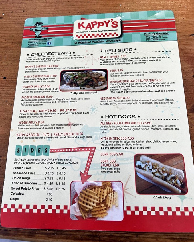 A menu that doesn't need fancy fonts or flowery descriptions. Just straightforward deliciousness that gets right to the point.