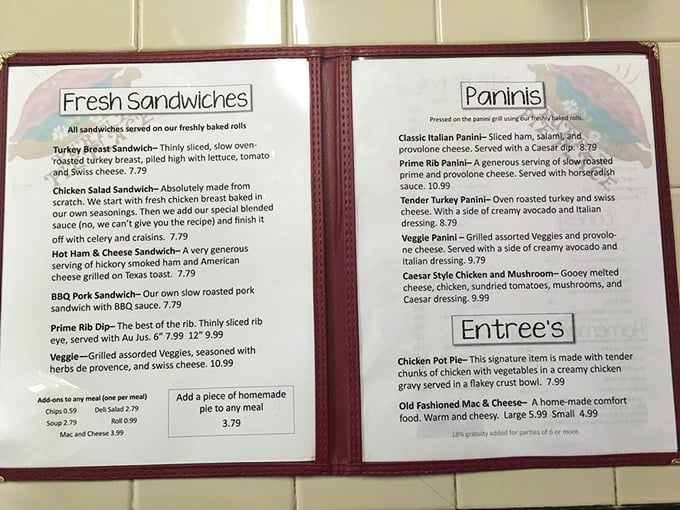 The menu board promises everything from chicken pot pie to paninis, all made with that homemade touch you've been craving.