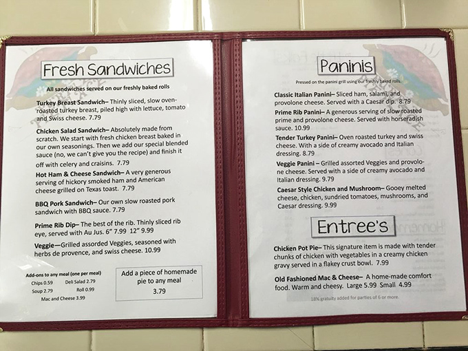 The menu board promises everything from chicken pot pie to paninis, all made with that homemade touch you've been craving.