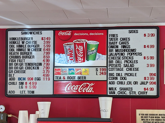 A menu board that hasn't changed much over the decades&mdash;because perfection needs no updates. Decisions, decisions indeed!