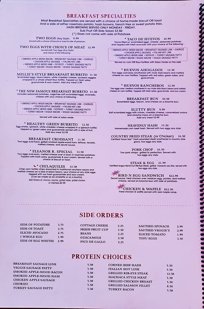 This menu isn't just a list of options&mdash;it's a roadmap to happiness with chicken fried steak as the ultimate destination.