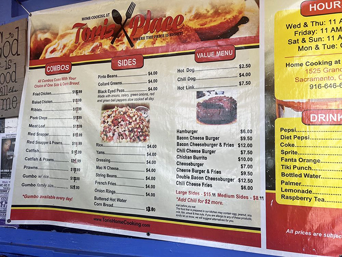 The menu at Tori's reads like a love letter to Southern cooking&mdash;fried chicken, catfish, and gumbo that would make your grandmother nod in approval.