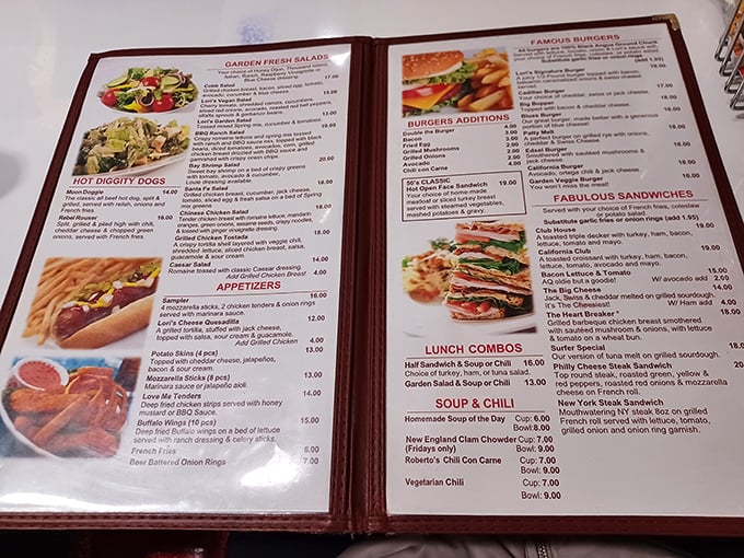 The menu reads like a greatest hits album of American comfort food, with enough options to satisfy even your pickiest relative.
