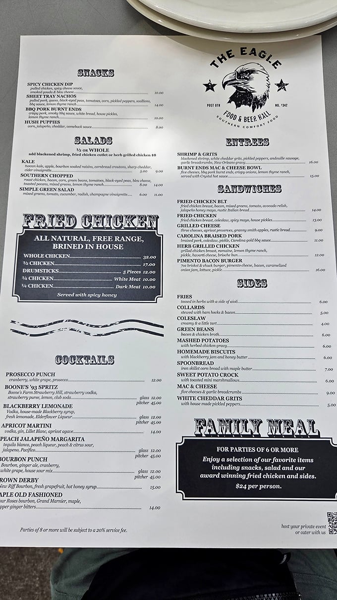 This isn't just a menu&mdash;it's a roadmap to happiness. Southern comfort classics reimagined with Midwestern heart and soul.