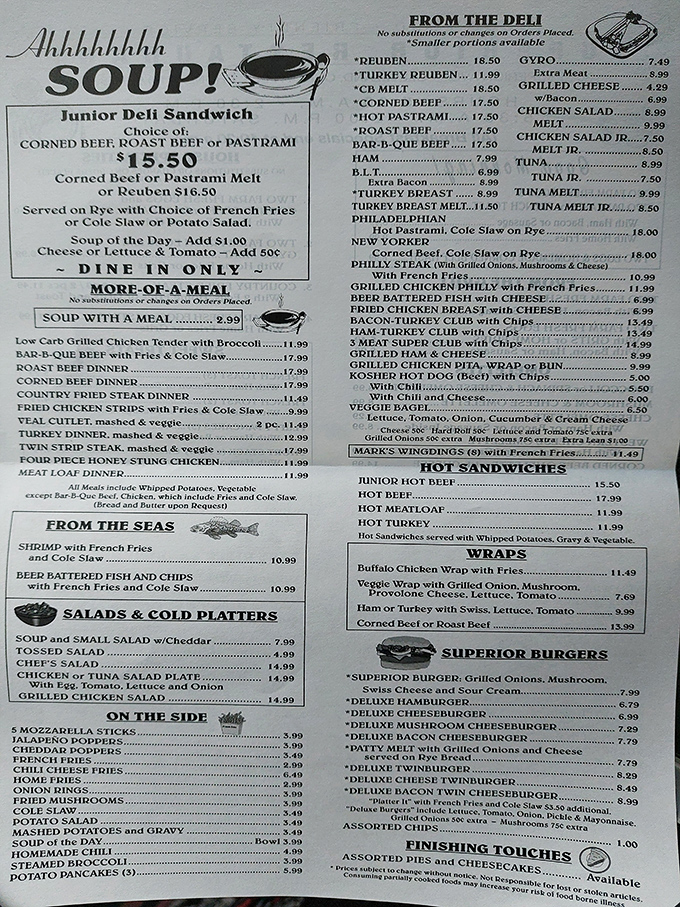 This menu isn't just a list of food&mdash;it's a roadmap to happiness with the BBQ beef as your delicious destination.