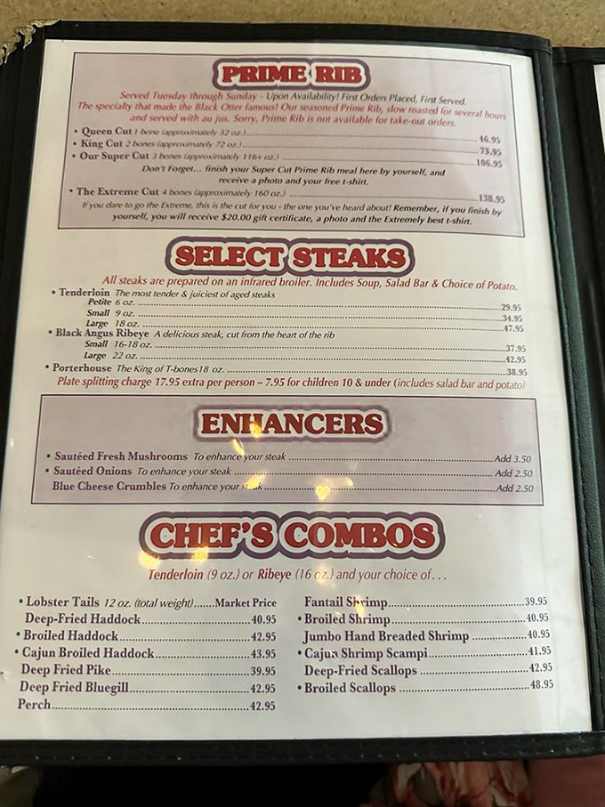 This isn't just a menu&mdash;it's a declaration of carnivorous intent. The "Extreme Cut" isn't a challenge; it's a lifestyle choice.