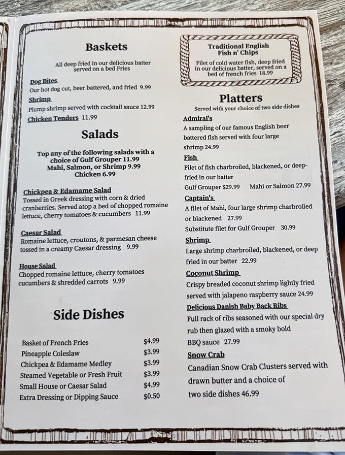 A menu that reads like a love letter to seafood lovers&mdash;decisions this difficult should come with a therapist.