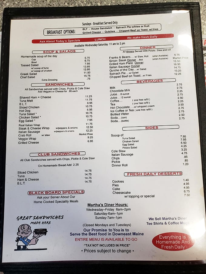 The menu reads like a love letter to breakfast classics. No molecular gastronomy here, just the promise of satisfaction.