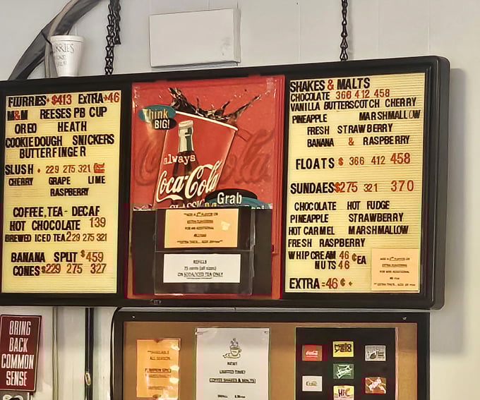 A menu board that hasn't changed much over the decades&mdash;the culinary equivalent of "if it ain't broke, don't fix it."