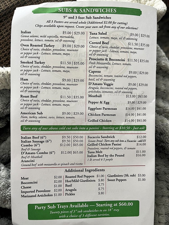 The sandwich menu reads like a greatest hits album, and trust me, there are no B-sides here.