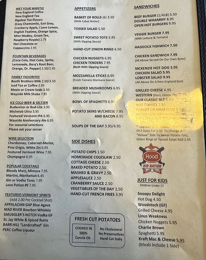 A menu that doesn't need Instagram filters to impress&mdash;just honest offerings that have kept Vermonters coming back for generations.