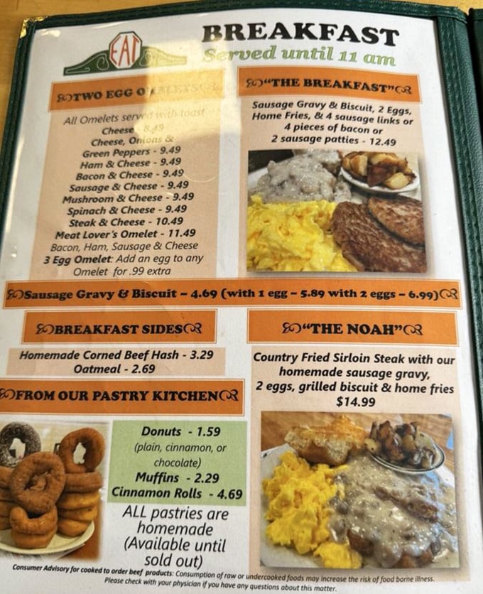 This menu isn't just offering food&mdash;it's presenting a masterclass in the art of American breakfast classics.