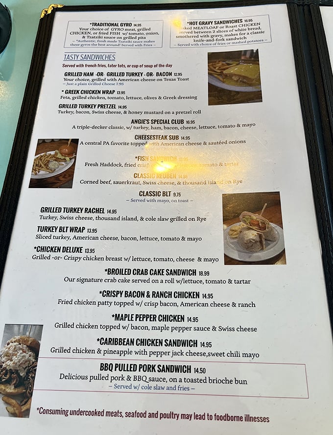 The menu reads like a love letter to American comfort food &ndash; from gyros to hot gravy sandwiches, each option more tempting than the last.