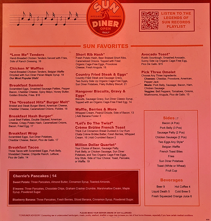 The menu reads like a greatest hits album of breakfast classics, each with its own special twist that'll have you humming with delight.