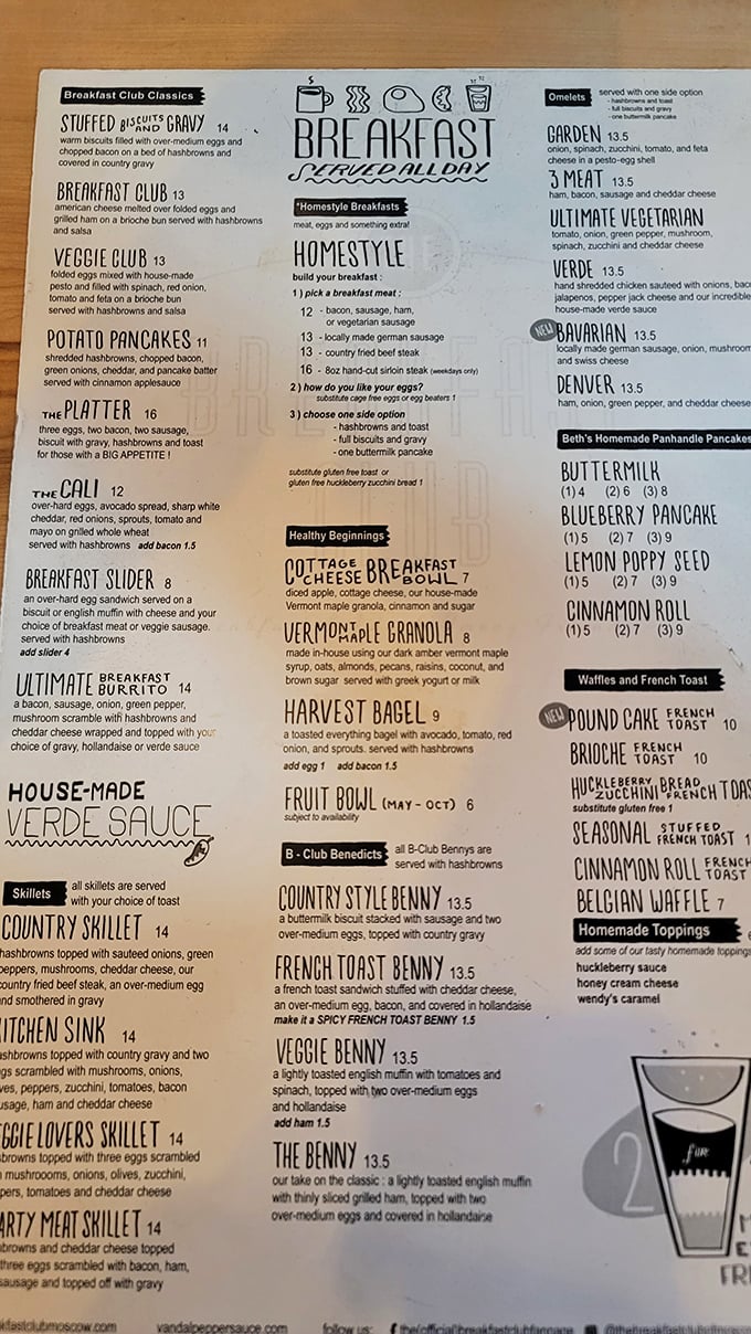 This menu isn't just a list of food&mdash;it's a roadmap to happiness. Each item promises a different journey, but they all lead to satisfaction.