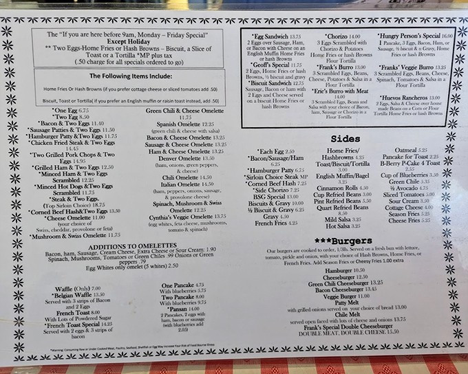 This menu isn't trying to reinvent the wheel&mdash;it's perfecting it with breakfast classics, hearty lunches, and that legendary chicken fried steak that keeps locals coming back.