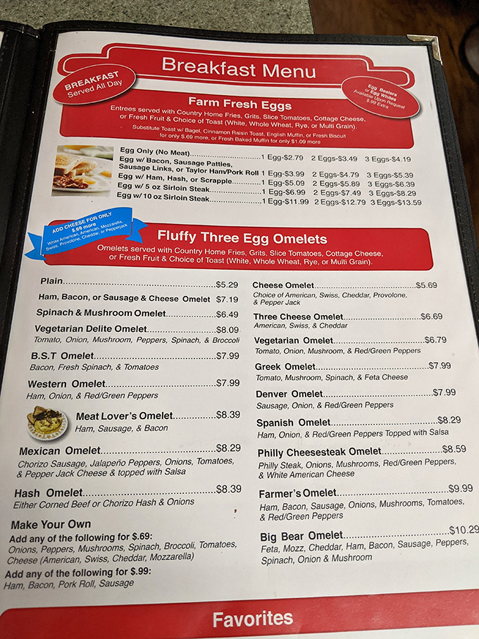 A menu that reads like a love letter to breakfast classics. Decision paralysis has never been so delicious.