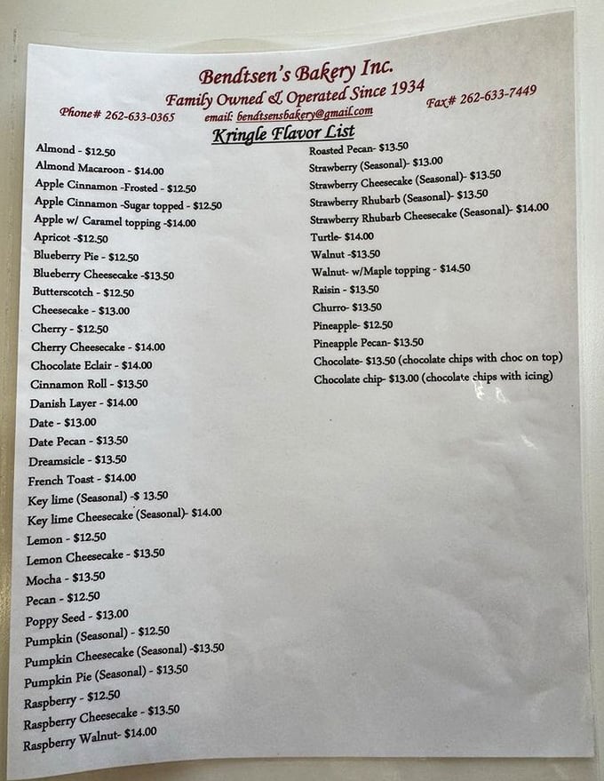 The menu reads like a novel where every character is delicious. With over 30 kringle varieties, decision paralysis has never been so sweet.