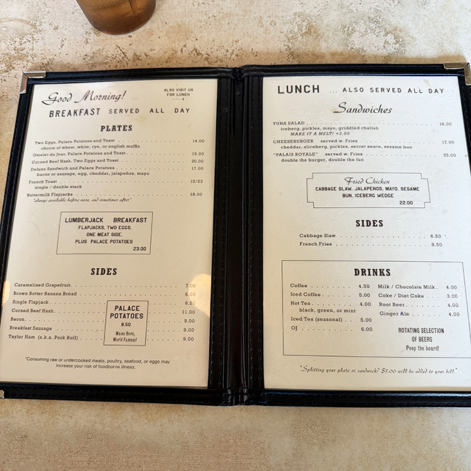 This menu isn't just a list of options; it's a declaration that simplicity, when done right, is the ultimate sophistication.