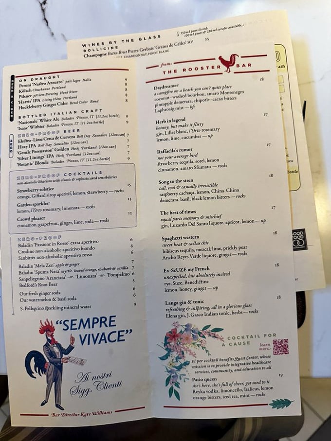 "Sempre Vivace"&mdash;always lively&mdash;perfectly captures the spirit of Nostrana's inventive cocktail menu, where Italian tradition meets Portland creativity.