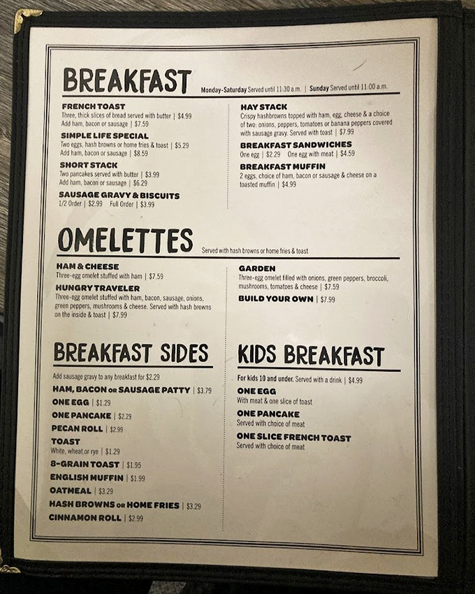 This menu isn't just a list of food &ndash; it's a roadmap to happiness printed in black and white.