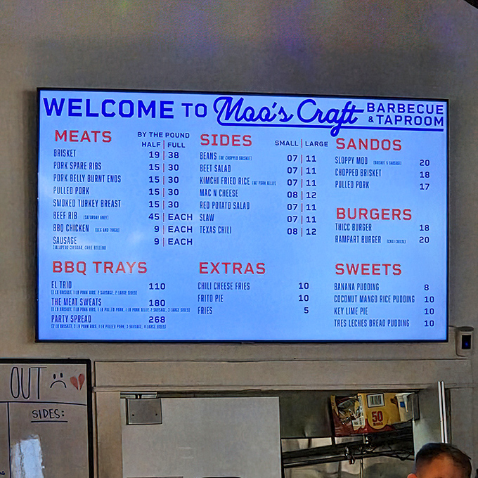 The menu board that launches a thousand cravings. "Until sold out" &ndash; three words that separate casual eateries from true barbecue temples.