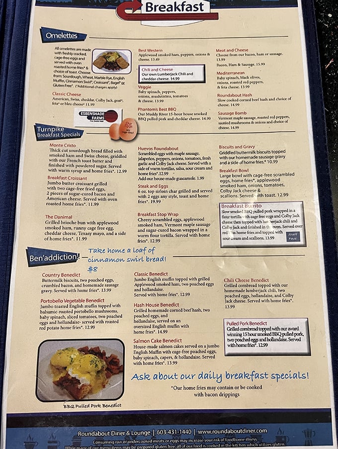 The breakfast menu reads like a love letter to morning indulgence. Benedict options alone could keep you coming back for weeks.