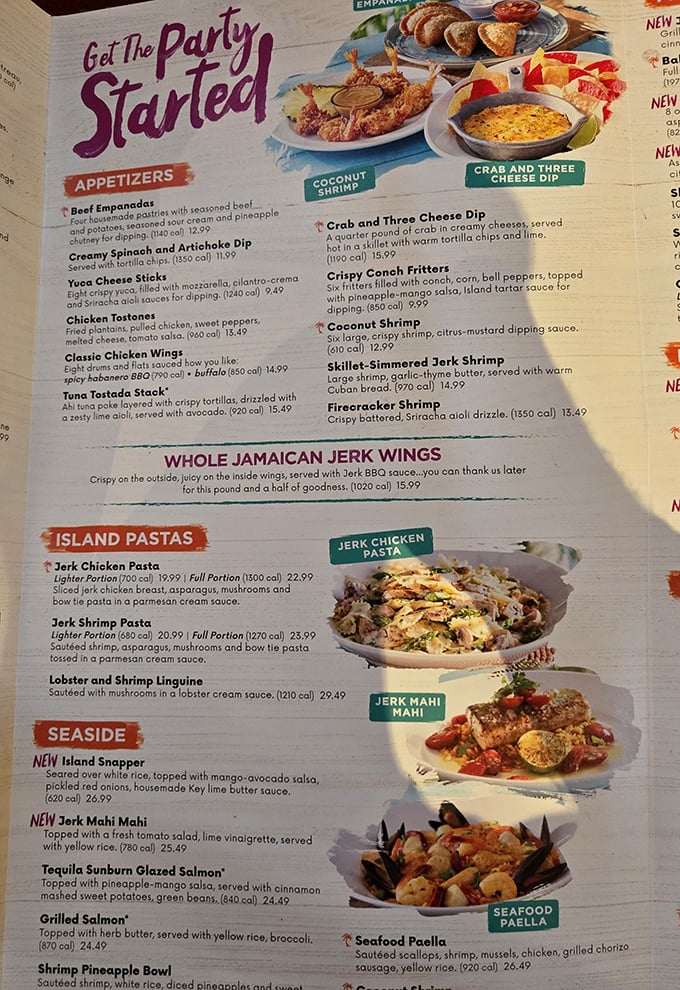 This menu isn't just a list of dishes&mdash;it's a passport stamped with Caribbean destinations, each appetizer a different port of call.