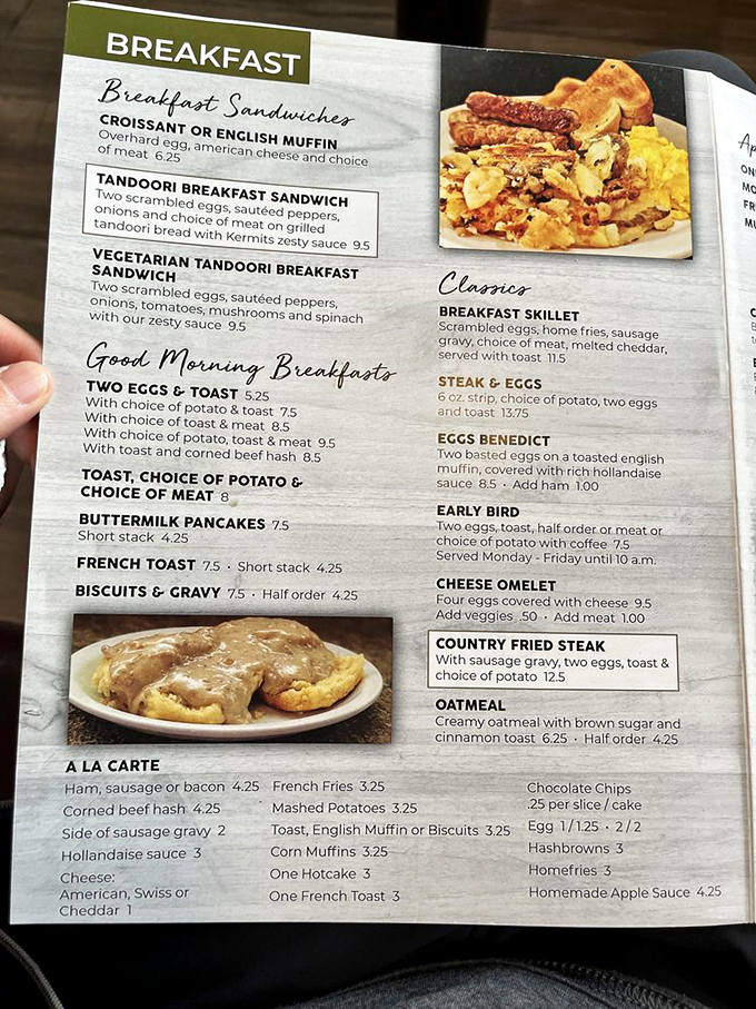 A menu that doesn't need fancy fonts or pretentious descriptions&mdash;just honest food that makes you want to point and say, "I'll have what they're having."