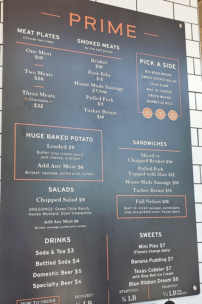 Clean lines and thoughtful design make this dining room feel more like a friend's stylish home than a typical barbecue joint. Those pendant lights cast the perfect glow.