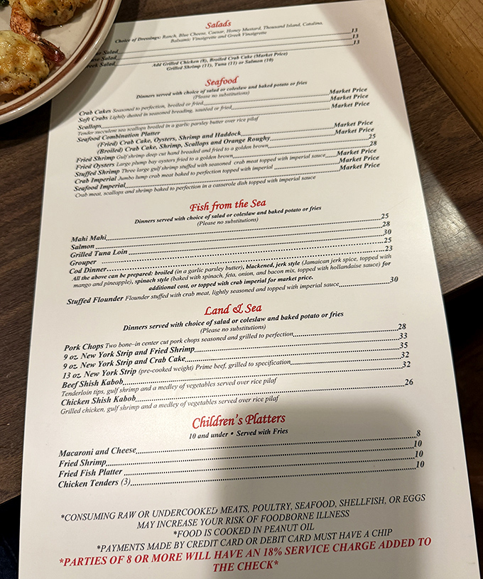 The menu reads like a love letter to the Chesapeake Bay. Market prices reflect the day's freshest catches&mdash;exactly as it should be.