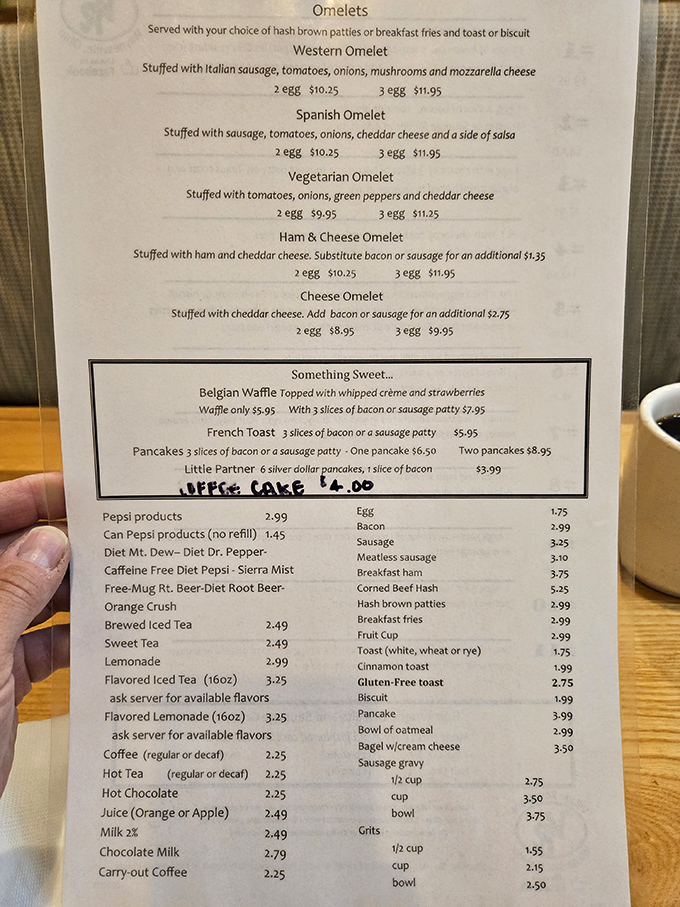 A menu that doesn't need fancy fonts or pretentious descriptions&mdash;just honest breakfast classics that have stood the test of time.