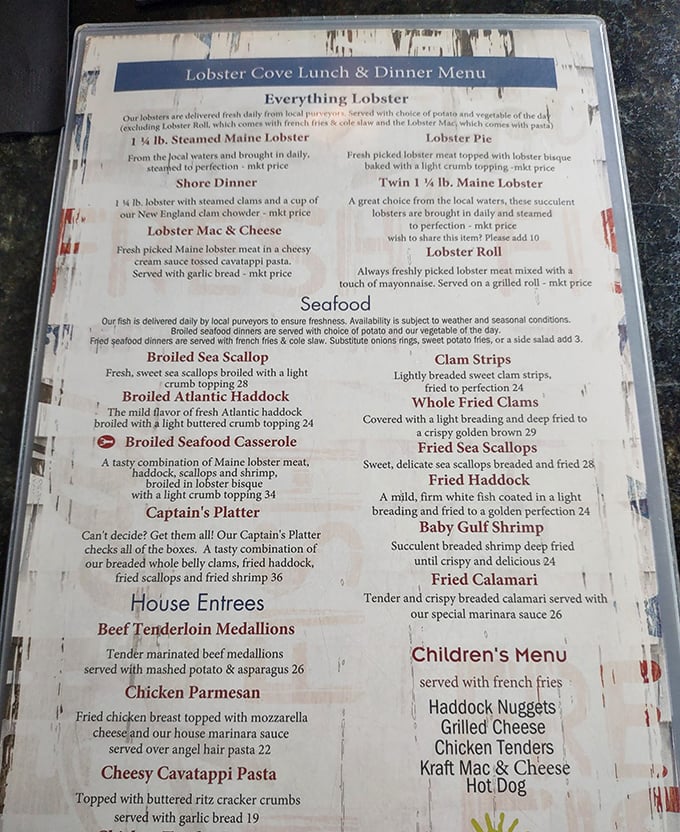 This isn't just a menu; it's a love letter to the Atlantic. "Everything Lobster" isn't a section&mdash;it's a life philosophy.