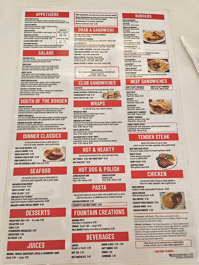 A menu that doesn't mess around&mdash;when indecision strikes at 3 AM, these laminated pages offer salvation in the form of breakfast served anytime.