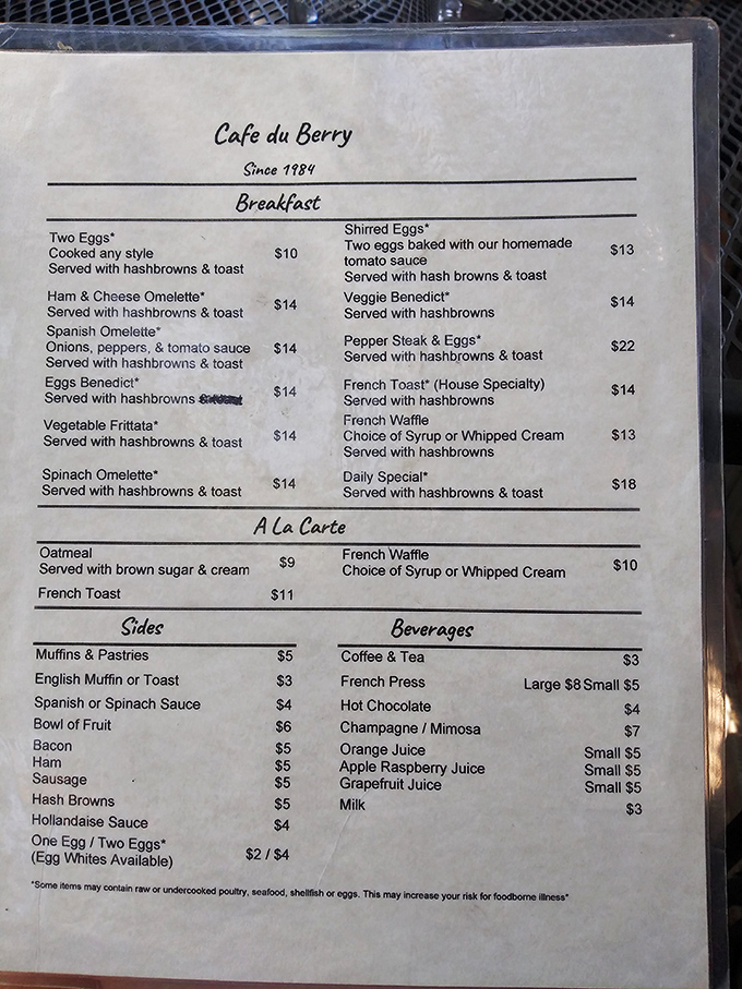 This menu reads like a love letter to breakfast classics. The "House Specialty" French Toast has convinced many Portlanders to abandon their diets.