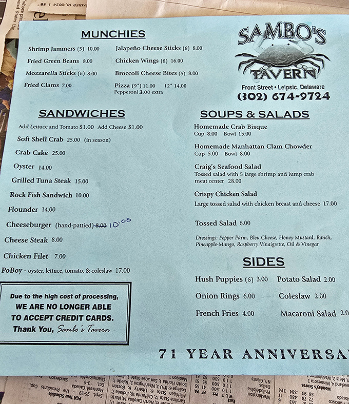 When a menu announces cash-only status, you know you've found a place that's kept its priorities straight for decades.